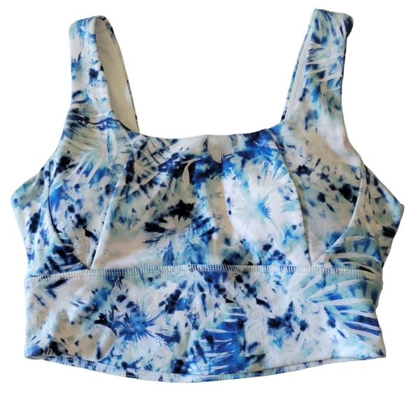 dip | Intimates & Sleepwear | Dip Blue Floral Tie Dye Sports Bra | Poshmark
